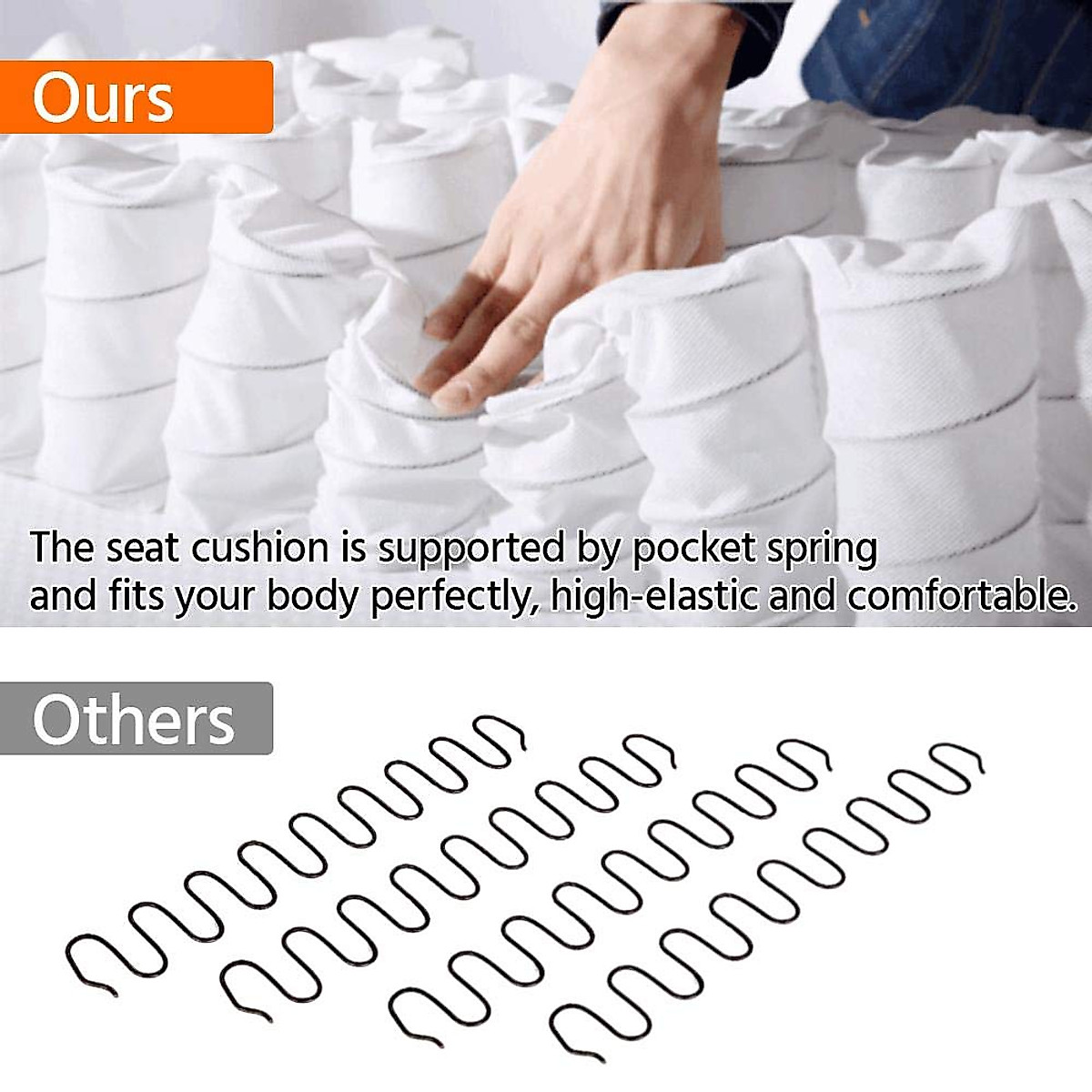 Yaheetech Fabric Recliner Sofa Reclining Upholstered Sofa with Pocket Spring Living Room Bedroom Home Theater Light Grey