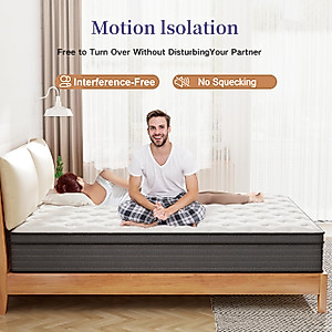 Vantovis Full Mattress,10 Inch Hybrid Mattress in a Box,Gel Memory Foam and Individual Pocket Spring,Medium Firm Edge Support Back Pain Relief & Cooling Motion Isolation & Silent Sleep
