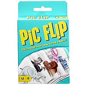 Mattel Games Pic Flip Card Game for 7 Year Olds and Up GKD70