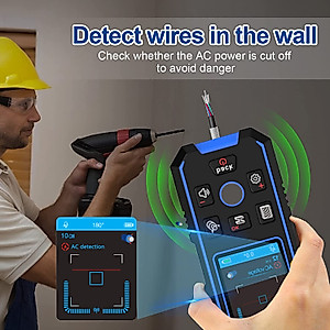 NOYAFA NF-518 Wall Scanner Detector Wall Stud Detector Stud Detector Magnet Multifunctional Wall Detector Wood Detector AC FireWire LCD HD Display Beep