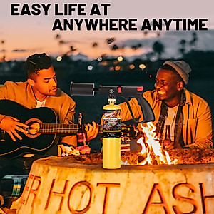 KookCook Cooking Grill Torch Kit with 4x14.1oz Fuel Gas Cylinder Sous Vide Blowtorch MAPP MAP Pro Propane Torch Food Kitchen Grilling Gun Culinary BBQ Tool for Searing Outdoor Camping Charcoal Starter