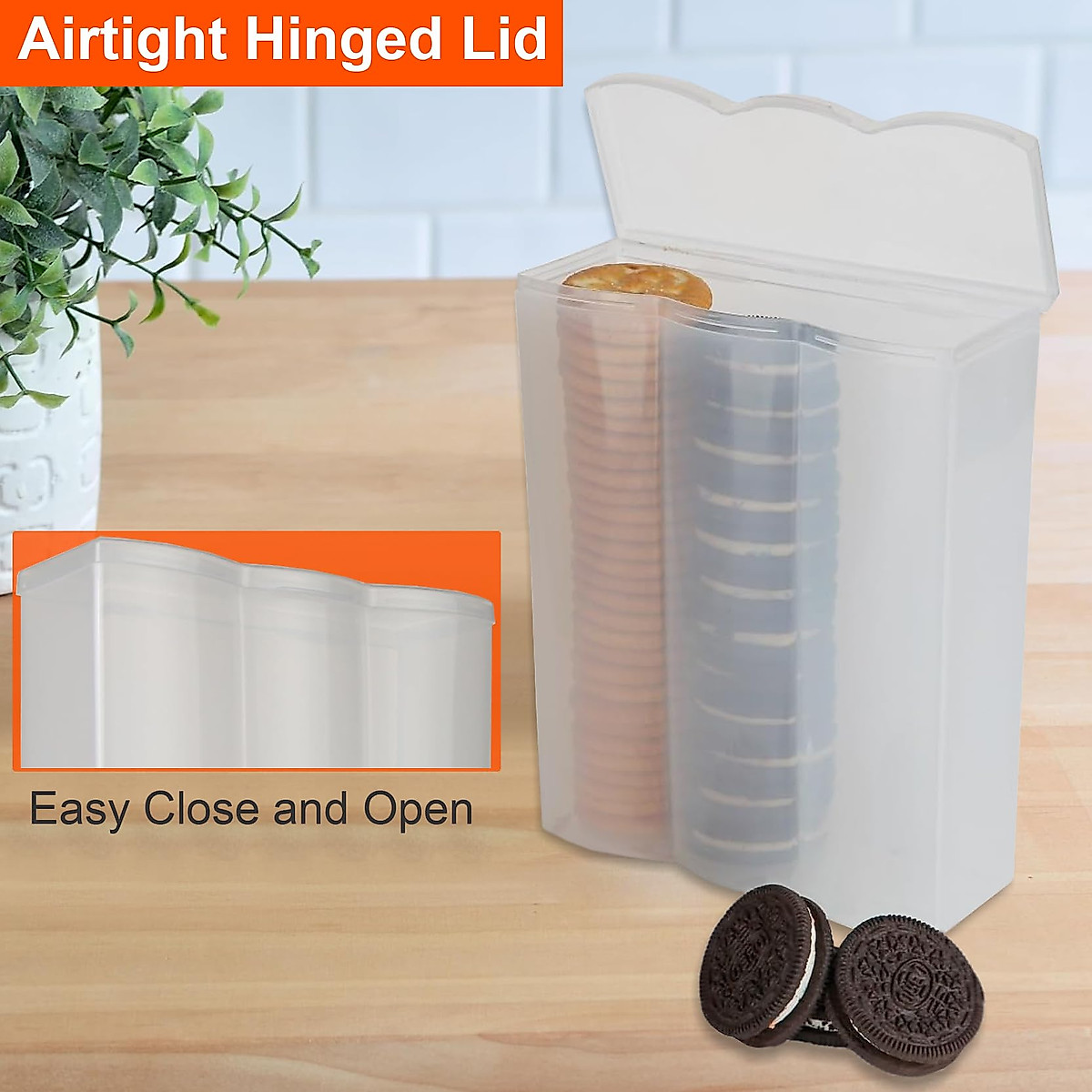 Home-X Convenient Cracker and Cookie Keeper. 3 Rows