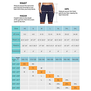 BALEAF Women's 9" Biker Shorts High Waisted Long Compression Running Workout Shorts Side Pockets UPF50+ Black XXL