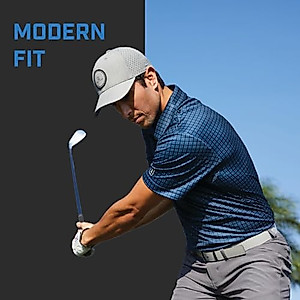 PGA TOUR Men's Flat Front Comfort Stretch 5 Pocket Golf Pant, Dk Grey Heather, 34W x 30L