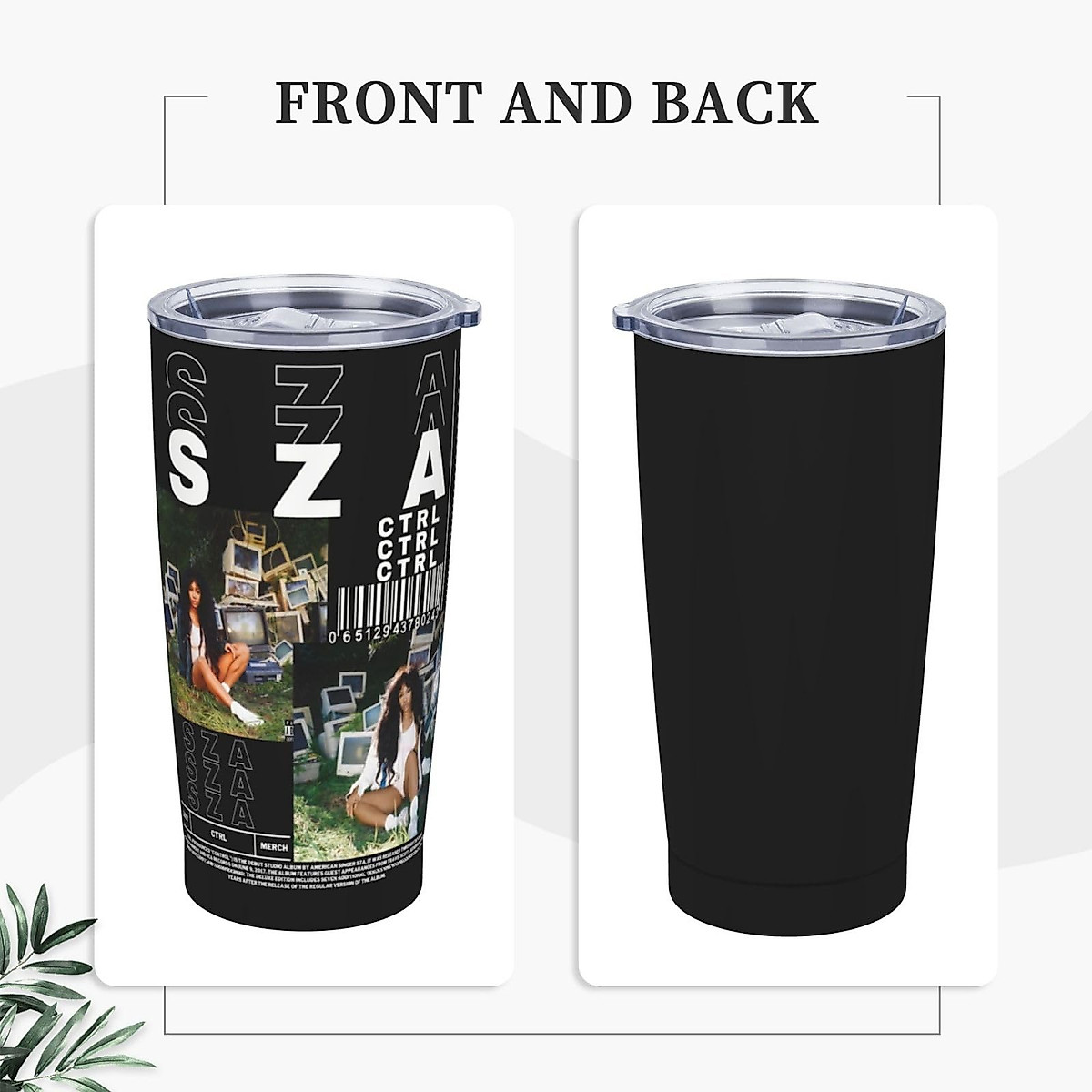 Zyxmconas SZAs Stainless Steel Insulated Tumbler Double Wall Travel Cup With Straw And Lid For Home Office Car 20 oz