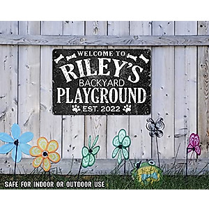 Customized Dog Name Backyard Playground Metal Indoor Outdoor Sign