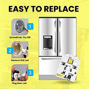 Gurtice New Upgraded 5 Pack WR55X11132 WR55X25754 LED Light for GE Refrigerator Replace WR55X30602 WR55X26486 PS4704284 3033142 EAP12172918 AP6261806