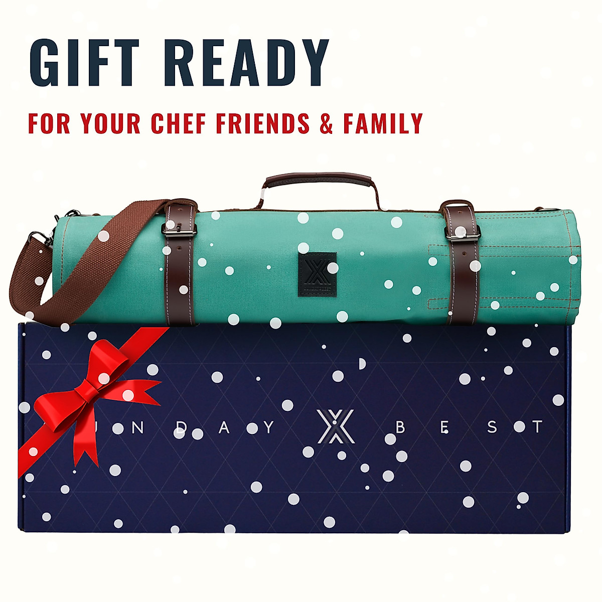 Professional Chef Knife Roll Bag - 12-Slot Waxed Canvas Knife Bag for Knives and Tools - Durable Water-Resistant Chef Roll - Essential Travel Knife Bags for Chefs and Culinary Enthusiasts