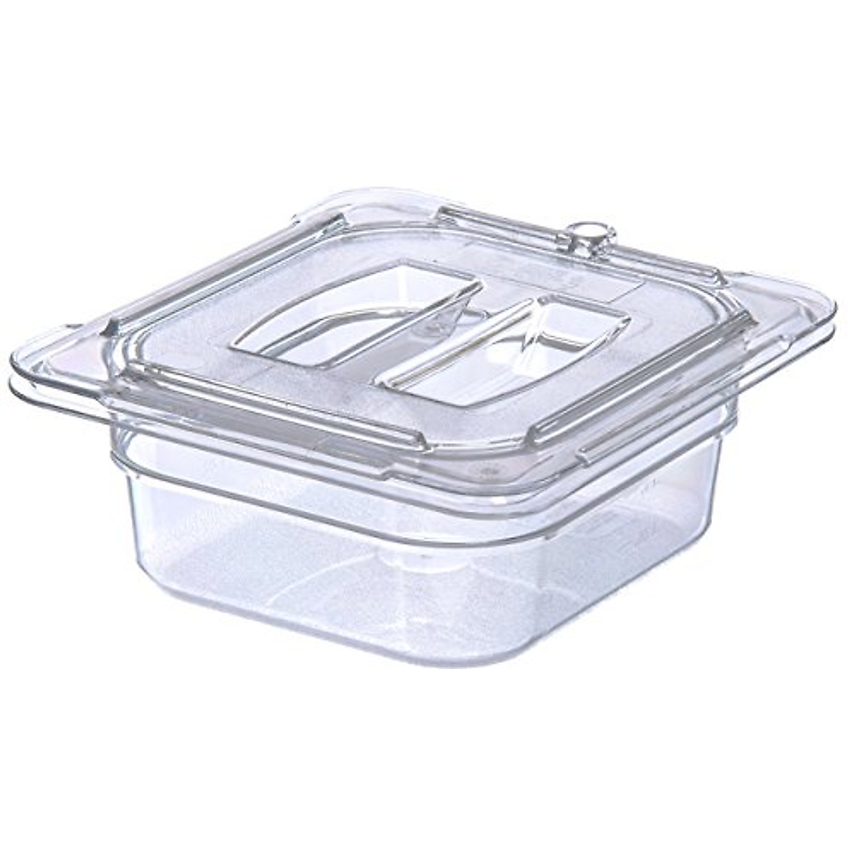 Carlisle FoodService Products 10310U07 StorPlus Sixth Size Polycarbonate Universal Handled Food Pan Lid, Clear (Pack of 6)