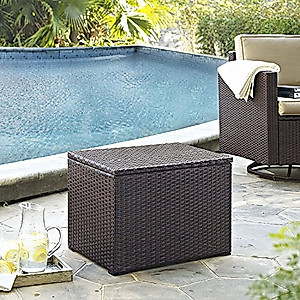 Crosley Furniture Palm Harbor Outdoor Wicker 60-Quart Cooler - Brown