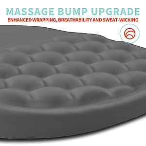 KUOSGM Ergonomic Mouse Pad Wrist Support with Memory Foam Massage Bulge, Carpal Tunnel Pain Relief Mousepad Wrist Rest for Mouse(12x8 inch, Grey)