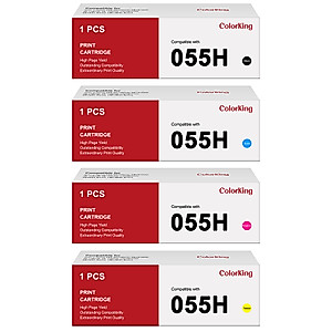 Colorking (with Chip) Compatible 055H Toner Cartridge Replacement for Canon 055H 055 High Capacity for Canon ImageCLASS MF743Cdw MF741Cdw MF745Cdw MF746Cdw Toner Printer (Black Cyan Magenta Yellow)