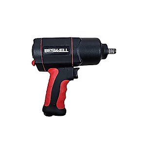 BESWELL-1180 Ft.lbs Max Loosen Torque 1/2" Regular Size Twin Hammer Air Impact Wrench-BW-112BN