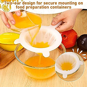 2 Pack Ultra Fine Mesh Juice Strainer Plastic Nylon Food Strainer Yogurt Mesh Strainer with Handle for Kitchen Juicing 120/200 Mesh