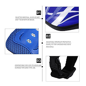 CLISPEED Kids Helmet with Sports Gear Set Knee Elbow Pads Wrist Guards Toddler Helmet for 3-8 Years Old Boys Girls Cycling Scooter Skateboard Roller Skating