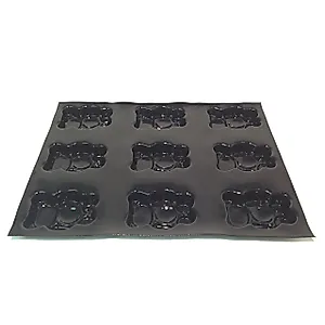 Sasa Demarle FP 02056 Teddy Bear Molds Flexipan, 9 Cavities, 18" Length, 13" Width, 1.5" Height