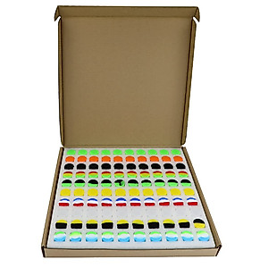 glass concentrate containers 6ml with silicone lids Non Stick glass wax container for Oil, Lip Balm,Cosmetic, Lotion, Cream, Eye shadow, （Color mixing) (100pcs)