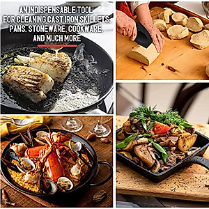 CH HAICHENG 4 PCS Durable Cast Iron Scraper, Grill Pan Scraper Plastic for Cast Iron Skillet, Frying Pans and Griddles