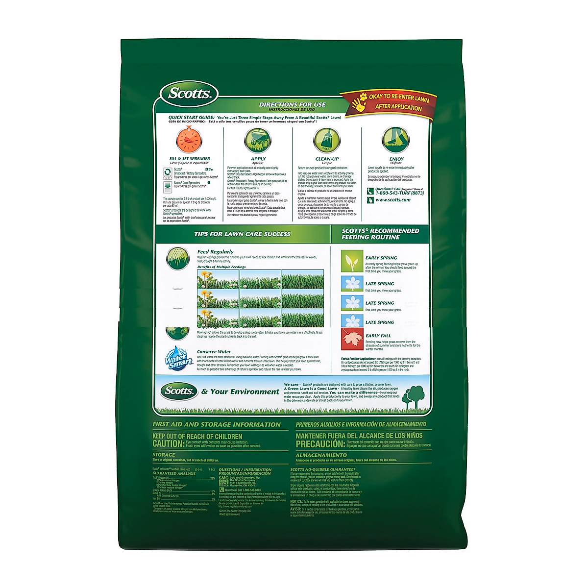 Scotts Turf Builder Southern Lawn Fertilizer for Southern Grass, 10,000 sq. ft., 28.12 lbs.