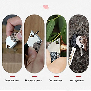 DHDestined Fateful Folding Pocket Knife, Mini Portable Knife, Unique Gift for Men Women Multicolor(orange)