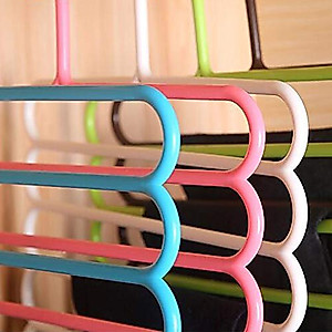 Color Five-Layer Pants Rack Multi-Function Wardrobe Hanging Pants Hanger Scarf Scarf Tie Rack Blue