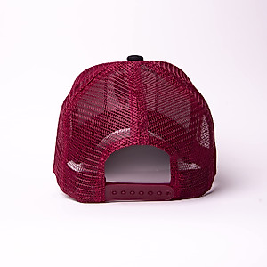 GOLD STAR HAT - Rooster Trucker hat cap red mesh in The back