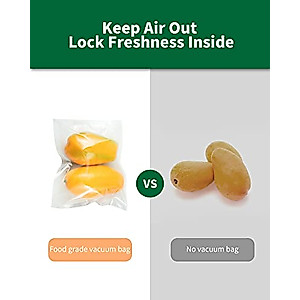 ZRFooCoo Vacuum Sealer Bags Rolls for Food, Commercial Grade, BPA Free Food Saver Bag 2 Rolls 8" x 20', Rolls for Sous Vide by Nutri-Lock