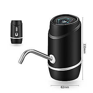 Water Bottle Pump,5 Gallon Water Dispenser,USB Charging Drinking Portable Electric Switch for Universal 3-5 Gallon Bottle for Outdoor Home Office