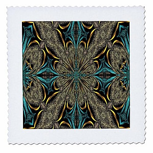 3dRose Dreamscapes by Leslie - Design - Design of Fireworks of Color - Quilt Squares (qs-378027-4)