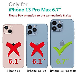 Threehundred for iPhone 13 Pro Max Case Magnetic Clear with Camera Lens Protector Full Protection MagSafe Electroplated Silicone Dust-Proof Net Shockproof Protective Case Cover 6.7 Inch - Gold