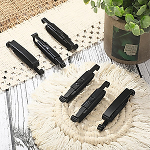 Yuxung 20 Pcs Metal Keepers Adapter Clip Belt Slides Strap Clip Holder Reusable Metal Connecting Clip for Belt Kettle Sling Bag Backpack Big Slots, Black