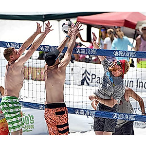 Park & Sun Sports Regulation Size Indoor/Outdoor Professional Volleyball Net with Steel Cable Top and Bottom, Blue, One Size