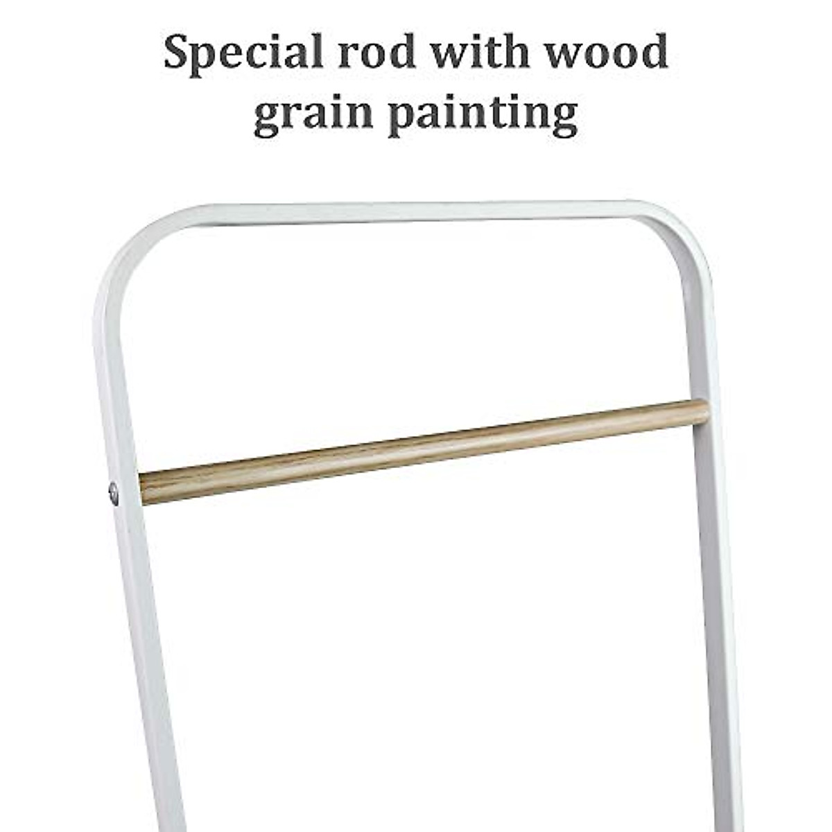 JEFEE Garment Rack Hang Clothes Rack Simple Garment Rack for Garment Storage Display, Heavy Duty Metal Clothes Rack, Hang Clothes Rack Covers a Small Area, Simple and Fashionable, White