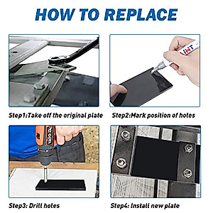 Tiga Patio Rocker Chair Spring Plate Replacement, Universal Fiberglass Spring Plates for Outdoor Swivel Rocker Patio Chair - 5 x 2.5 Inches - Pack of 4