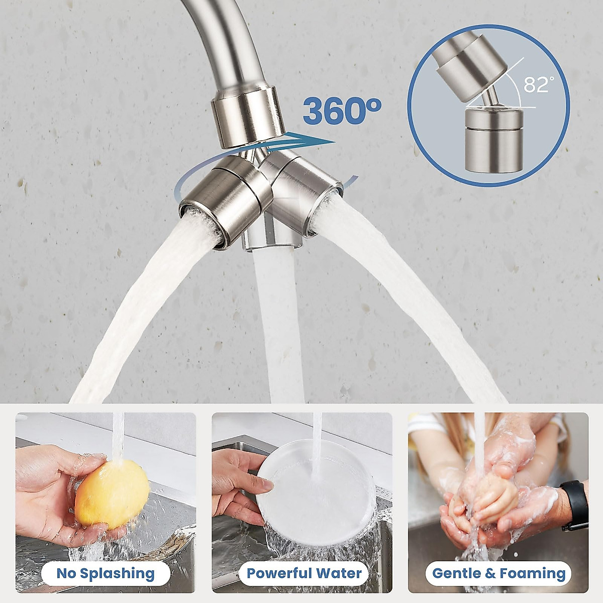 Airuida Wall Mount Kitchen Sink Faucet with Sprayer Brushed Nickel Wall Mounted Kitchen Faucet Shower Faucet Set with 8 Inch Rainfall Round Showerhead and Tub Spout Bathtub Faucet Kit Shower Tub Fauce