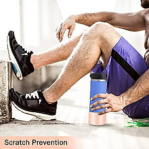 WUQID Protective Silicone Boot Sleeve for 12oz-40oz Sport Flask/Stanley Water Bottles Tumbler Anti-Slip Bottom Sleeve Cover for All Water Bottles Bottom Width of 2.83&3.56in