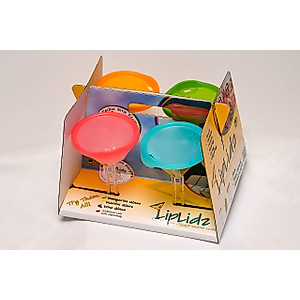 LipLidz ~ 10 oz. Martini Glass w/Attachable Drink-thru Lid (4 Pack)