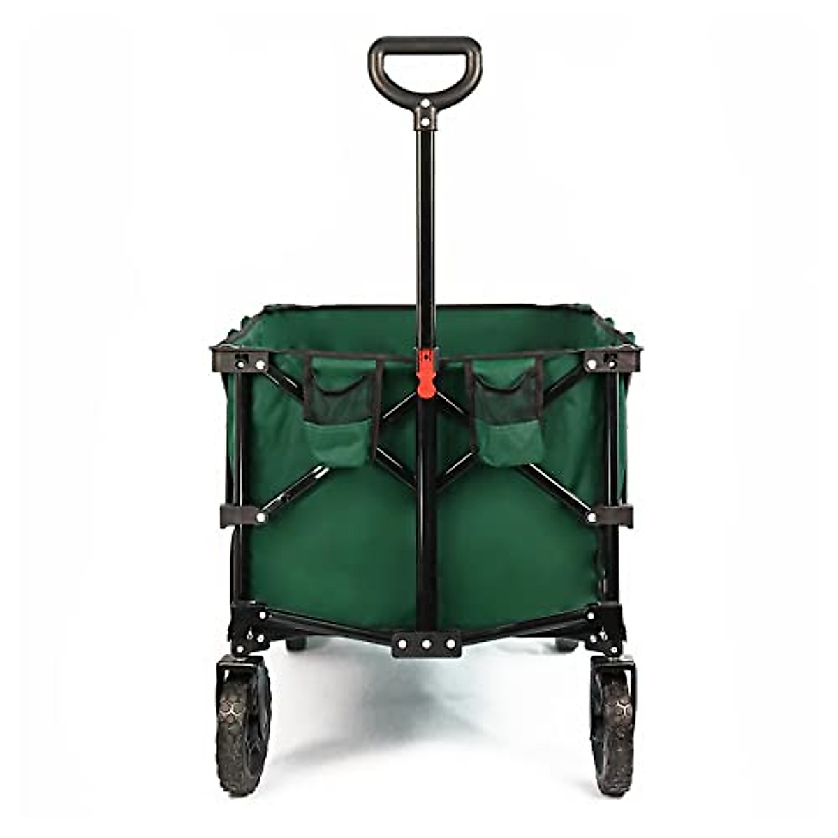 Maxwell Outdoors Collapsible Folding Outdoor Utility Cart Camping Wagon with Spacious Storage Volume and More Silence Wheels, Green