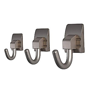 BHANMAGE Coat Towel Hook Wall Mounted Aluminum Single Robe Hanger Heavy Duty 3 Pack for Home Bathroom Kitchen Office (Nickel)