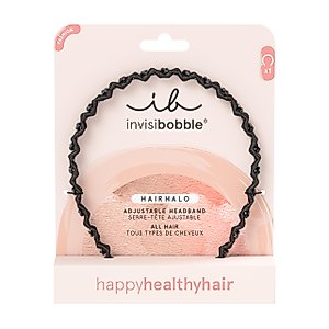 invisibobble HairHalo The Adjustable Headband - True Dark Sparkle - Hairbands Made for Everyone -Worn All Day with No Pain or Uncomfortable Pressure
