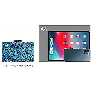 Women Sequin Acrylic Clutch Box Crossbody Bag Handbag Bridal Party Cocktail Evening Clutch Purse (Blue)