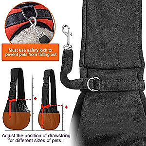 TOMKAS Dog Sling Carrier for Small Dogs Puppy Carrier for Small Dogs (Black, Adjustable Strap & Zipper Pocket)