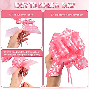 Syhood 20 Pack Gift Wrapping Pull Bows for Mother's Day Pull Wrap Bows for Mom's Gift Wrapping Accessory for Presents, Baskets, Wine Bottles Decoration