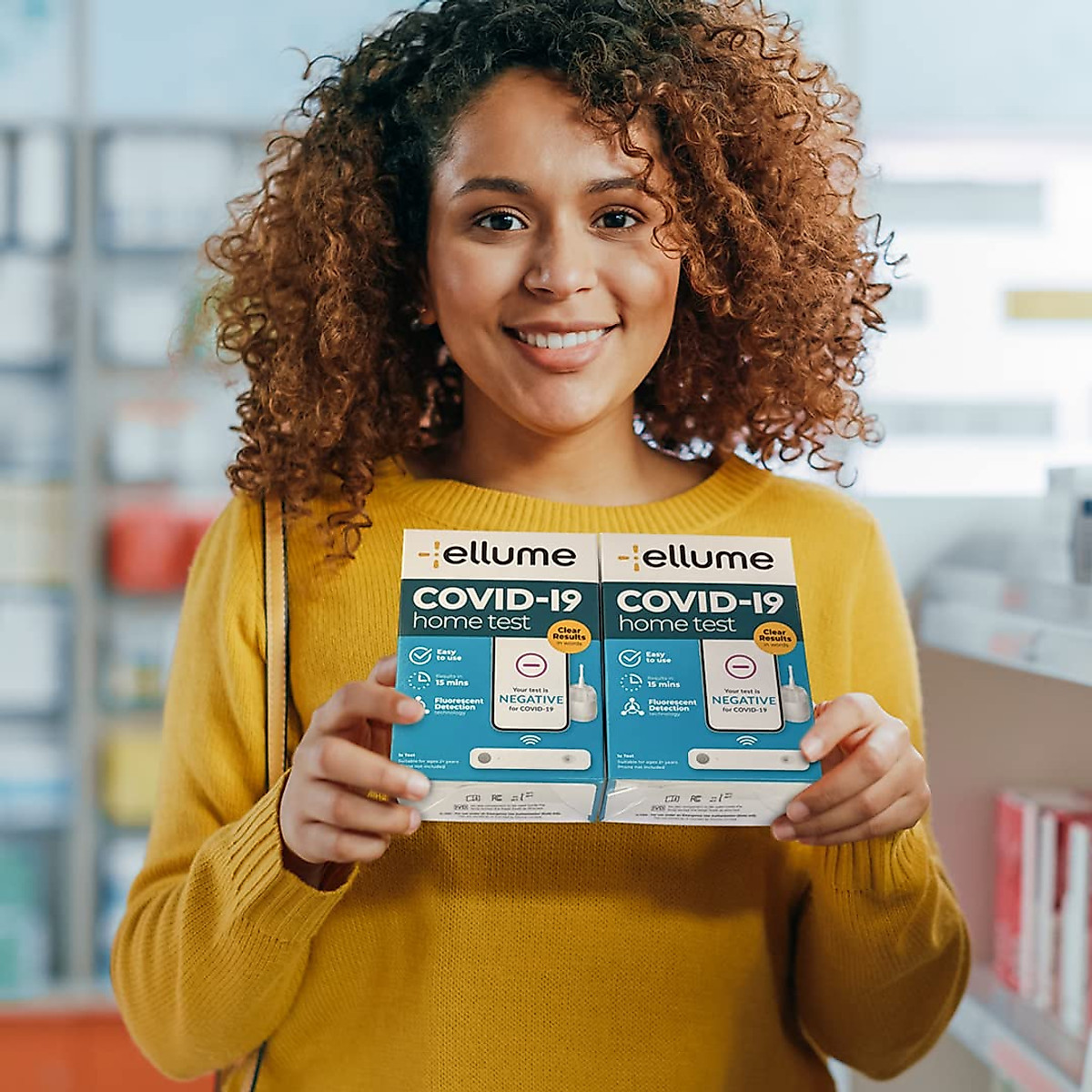 Ellume COVID-19 Home Test, 1 Pack, 1 Test Total, Results in 15 minutes to free mobile app, FDA Emergency Use Authorization