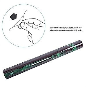 PVC Fish Tank Background Adhesive Underwater Forest Tank Background Poster Backdrop Decoration Paper (24.02x16.14in)