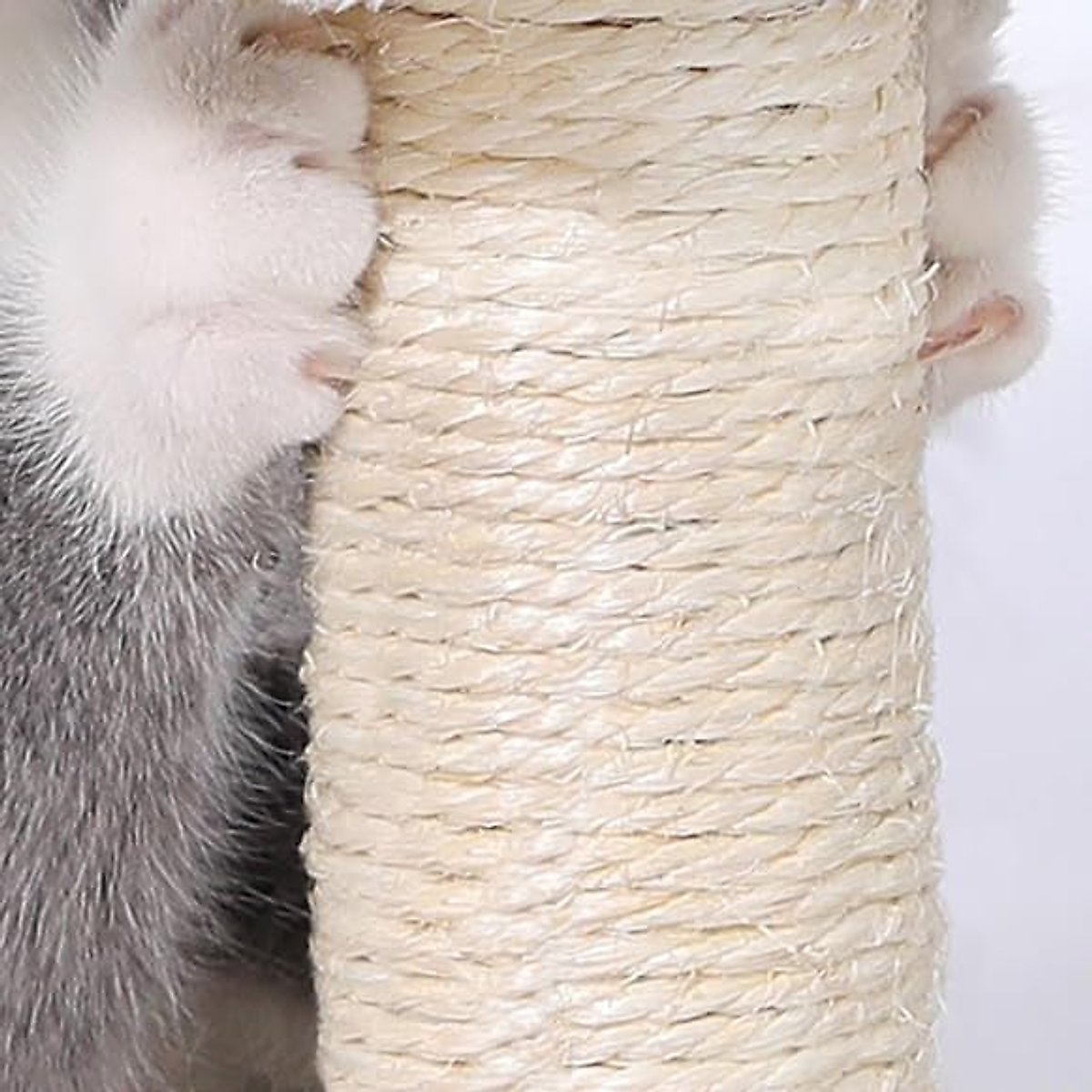 SIYIPURR Small Cat Tree for Indoor Cats，Cat Tower with Cat Scratching Post and Board，Cat House with Cat Perch for Kitten, Cat Condo,Stable Cat Stand (Light Grey)