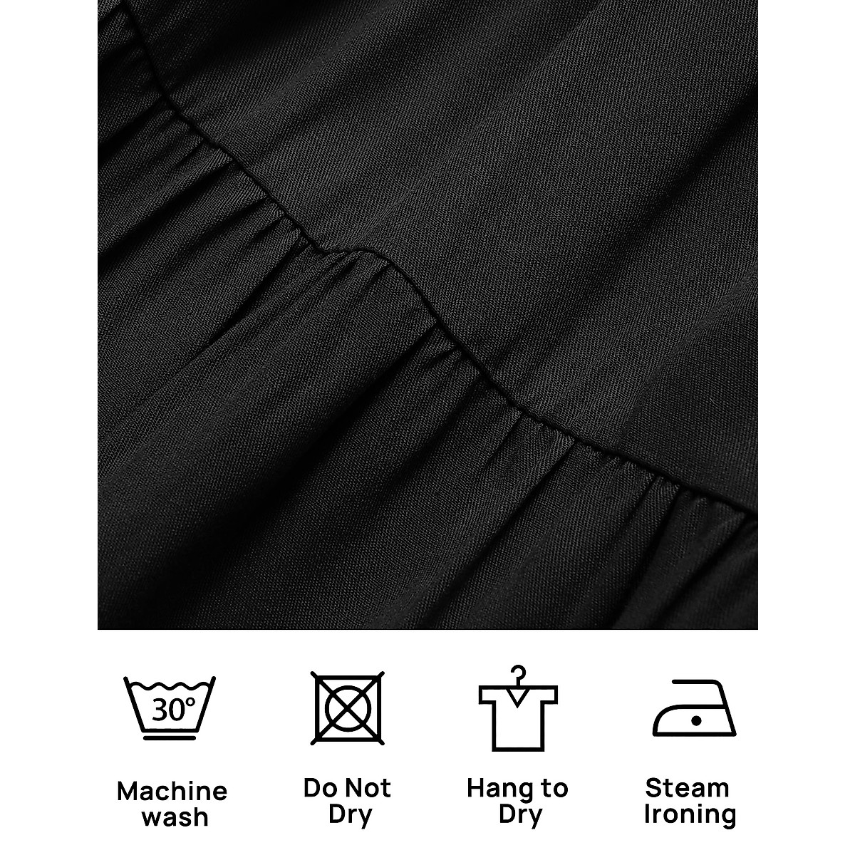 ZESICA Women's 2025 Bohemian Summer Floral Print One Shoulder Sleeveless Smocked Ruffle Tiered Beach Long Midi Dress,Black,Medium