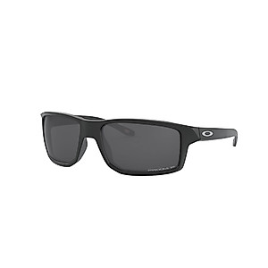 Oakley Men's OO9449 Gibston Square Sunglasses, Matte Black/Prizm Black Polarized, 60 mm