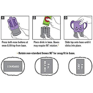 InchBug MyDrinky Pouch Holder No Squeeze, Reusable Drink Holder for Kids, Toddler and Babies | BPA-Free & Squeeze-Proof Cup Holder for Juice Boxes, Food Pouches | Dishwasher Safe, 2-Pack Lime/Aqua