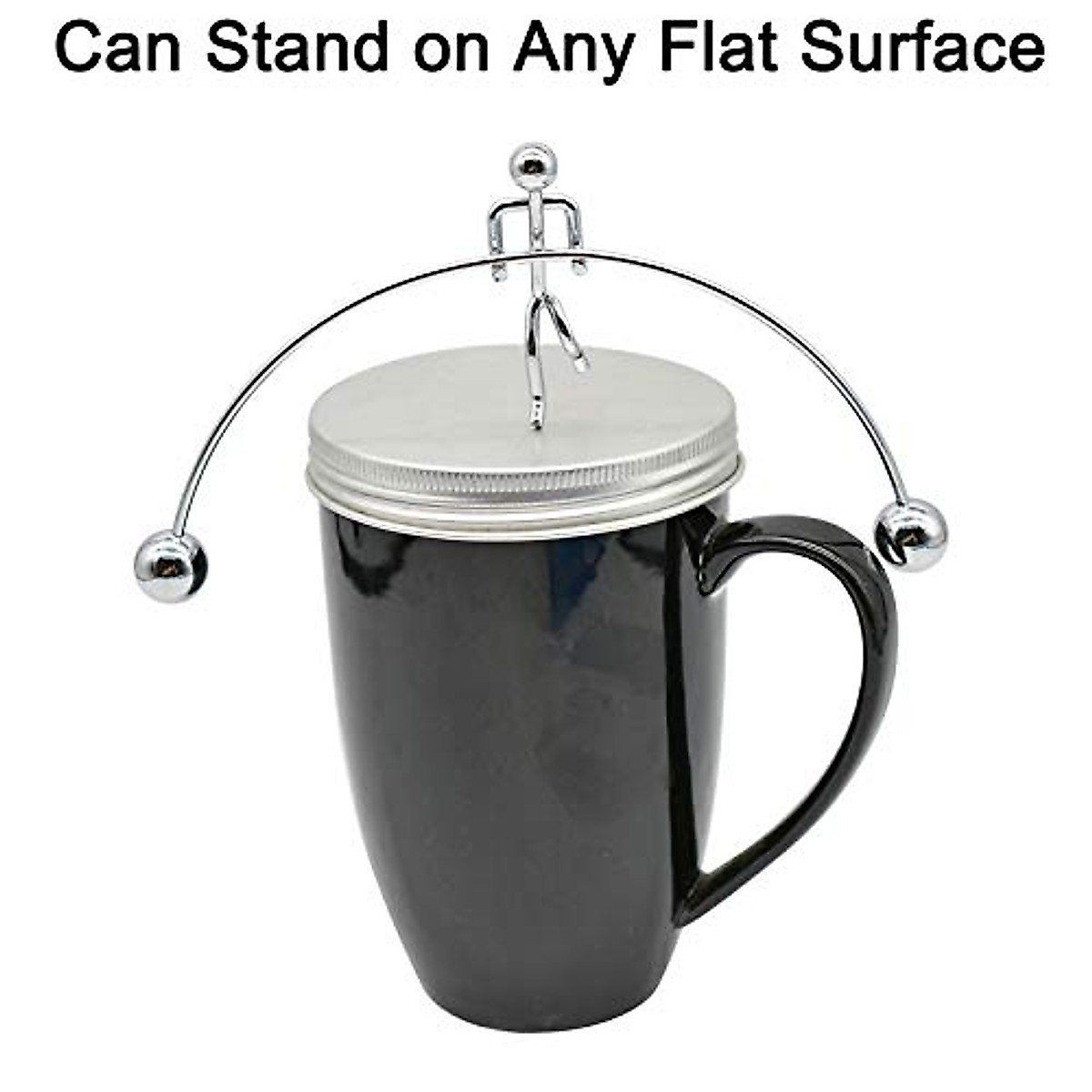 Maydahui Balance Physics Toy Desk Kinetic Weightlifter Steel Man Decompressive Science for Home Office Art Decor